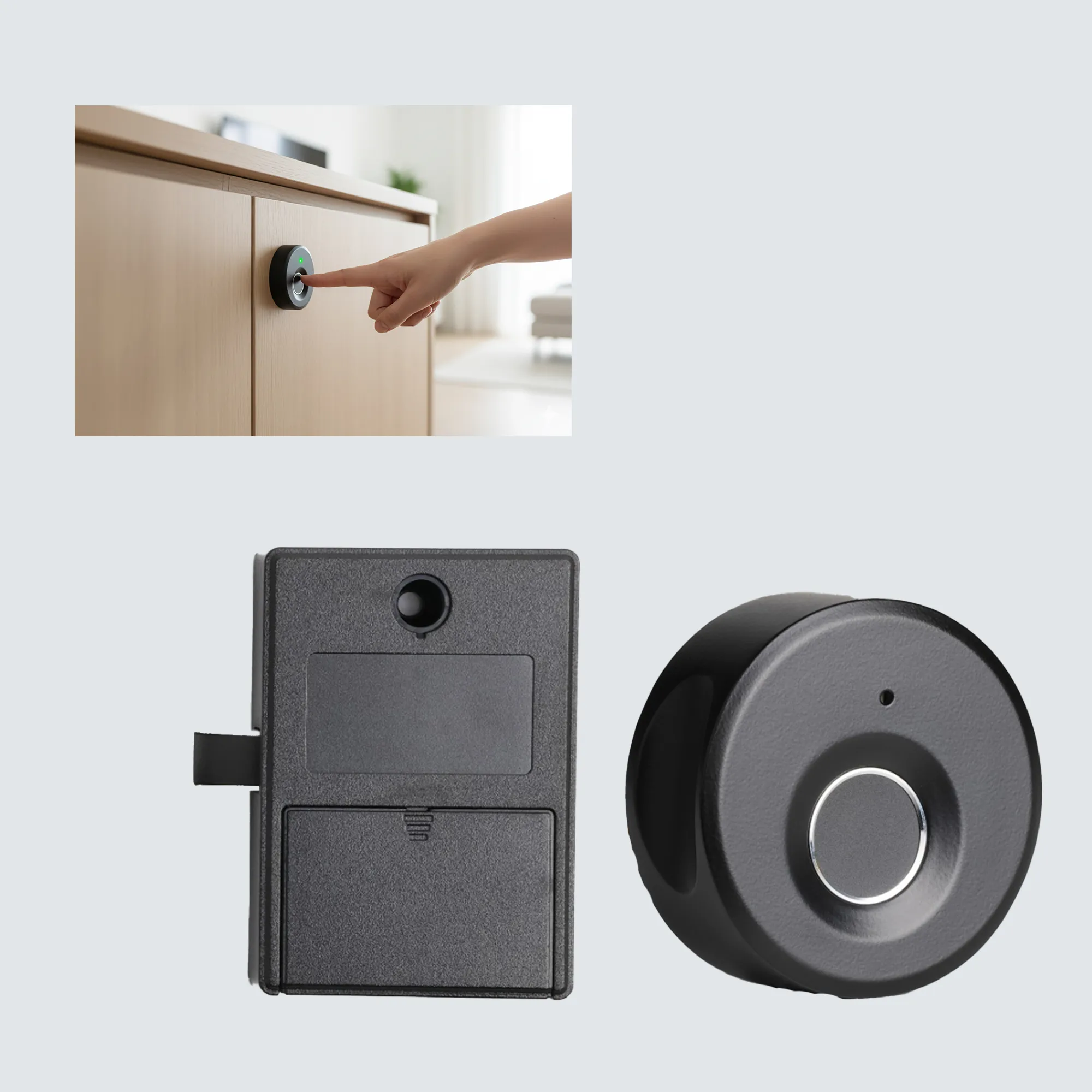 Altix CB4 Keyless Fingerprint Cabinet Lock | Biometric Hidden Drawer ...